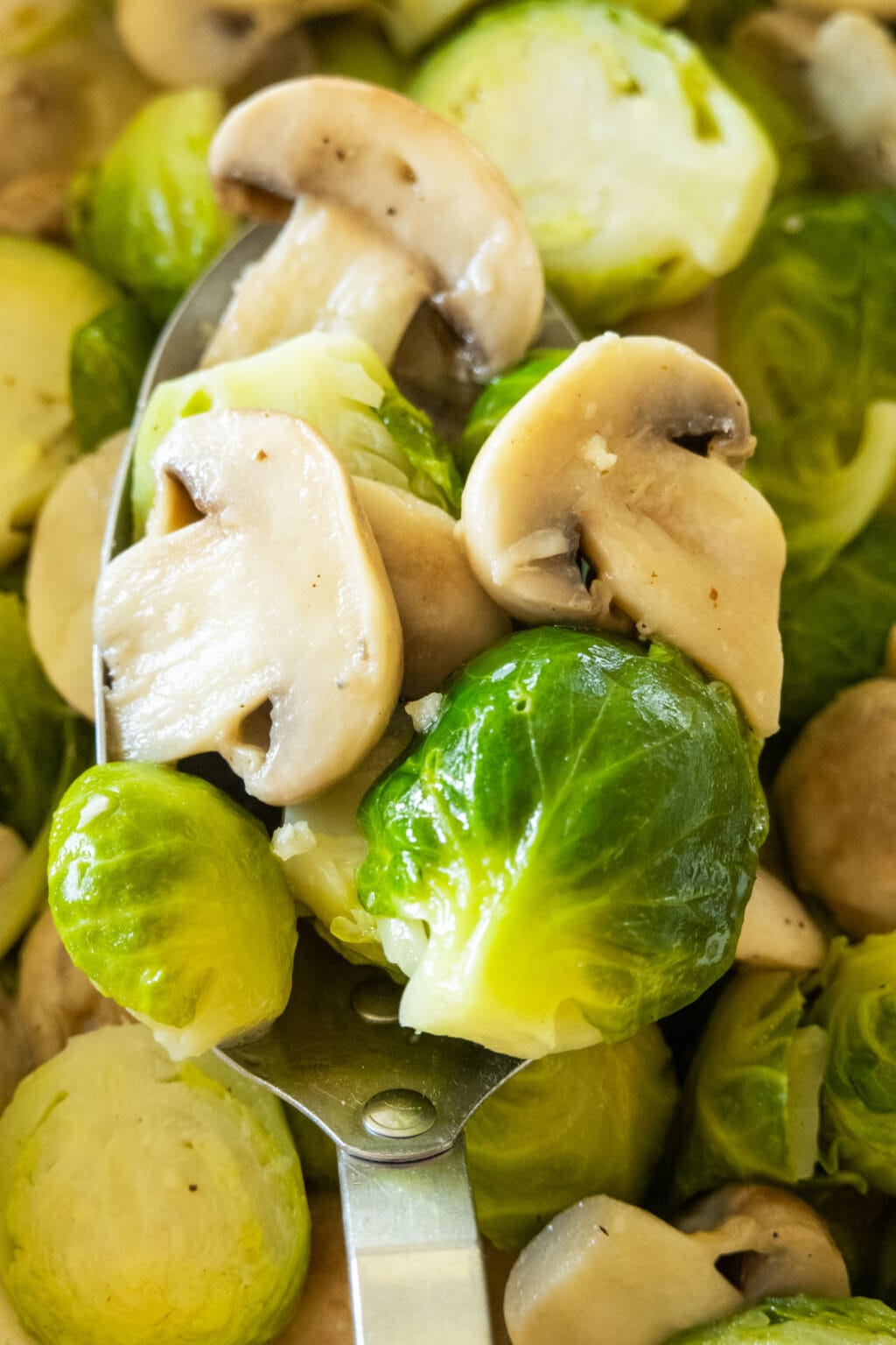 Buttered Brussels Sprouts and Mushrooms - Brooklyn Farm Girl