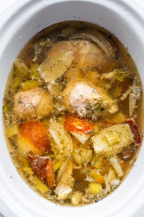 4 Hour Crockpot Chicken Broth - Brooklyn Farm Girl