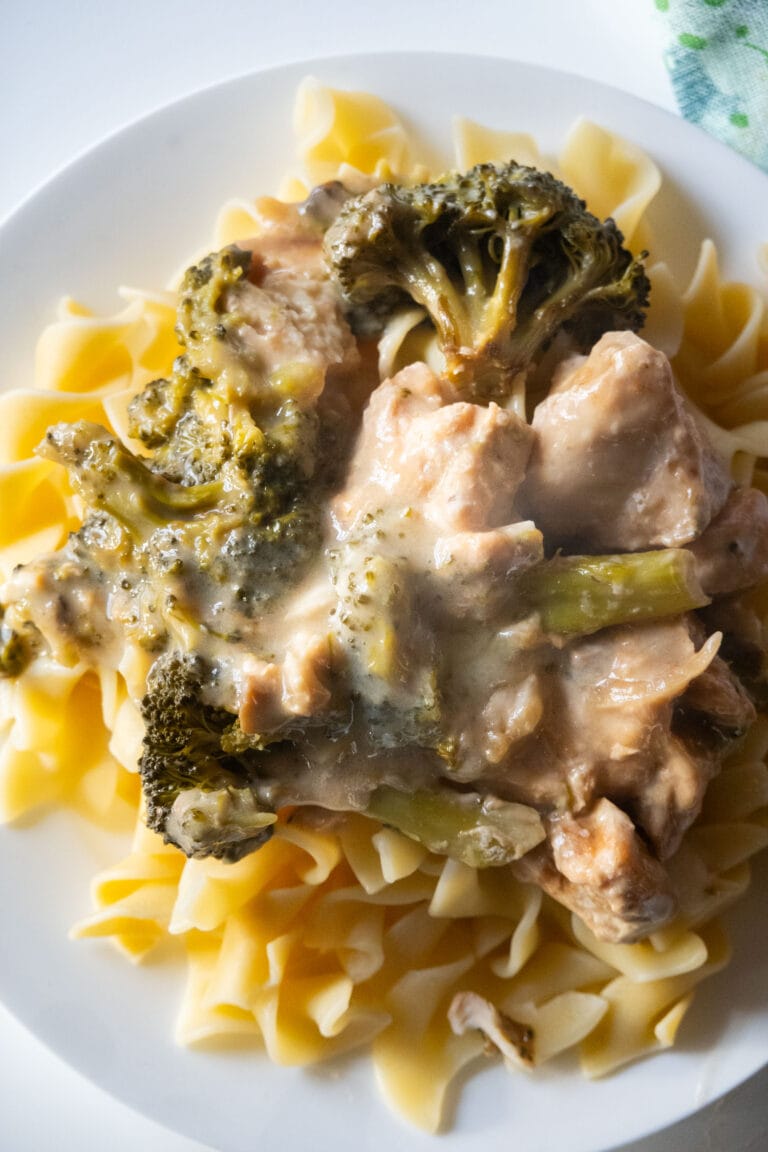 Crockpot Chicken and Broccoli (Cheesy!) - Brooklyn Farm Girl