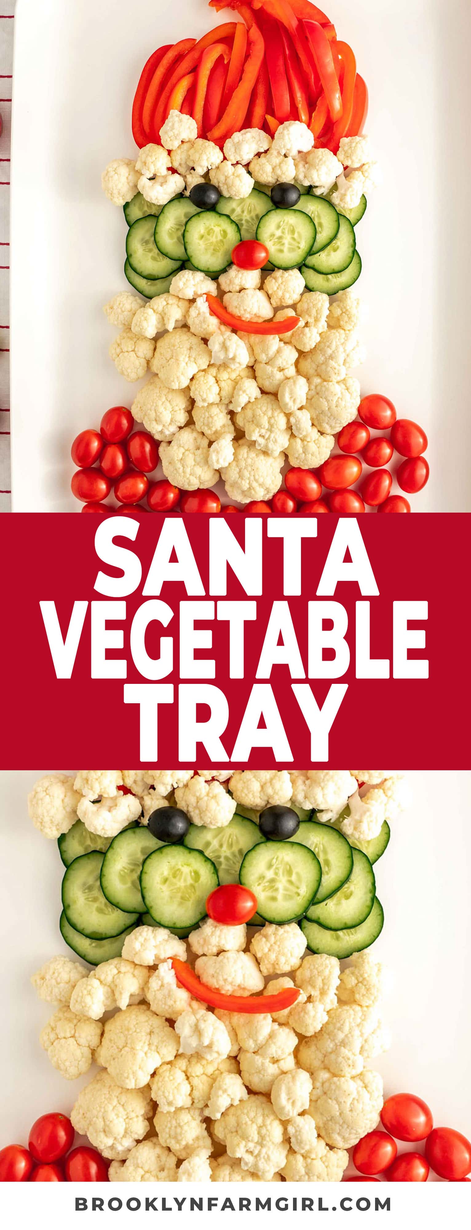 Santa Vegetable Tray - Brooklyn Farm Girl