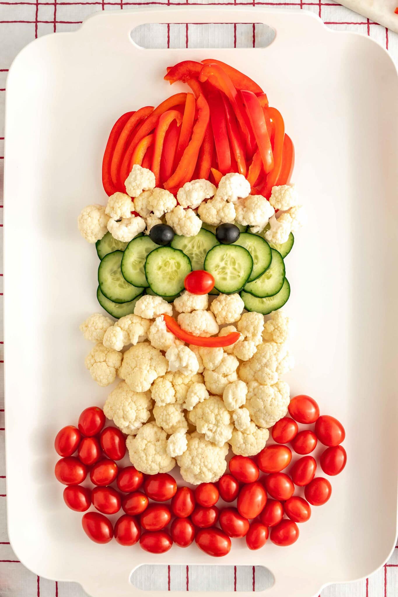 Santa Vegetable Tray - Brooklyn Farm Girl