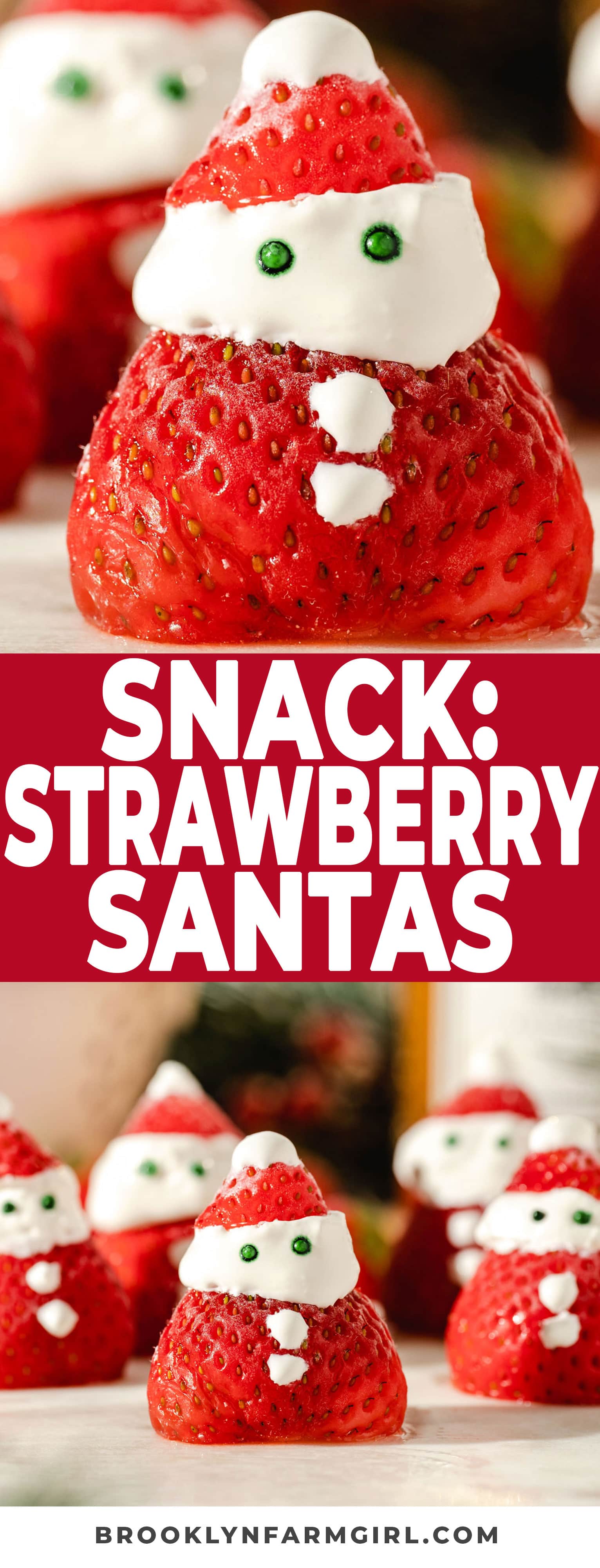 Strawberry Santas (Strawberries and Cool Whip) - Brooklyn Farm Girl