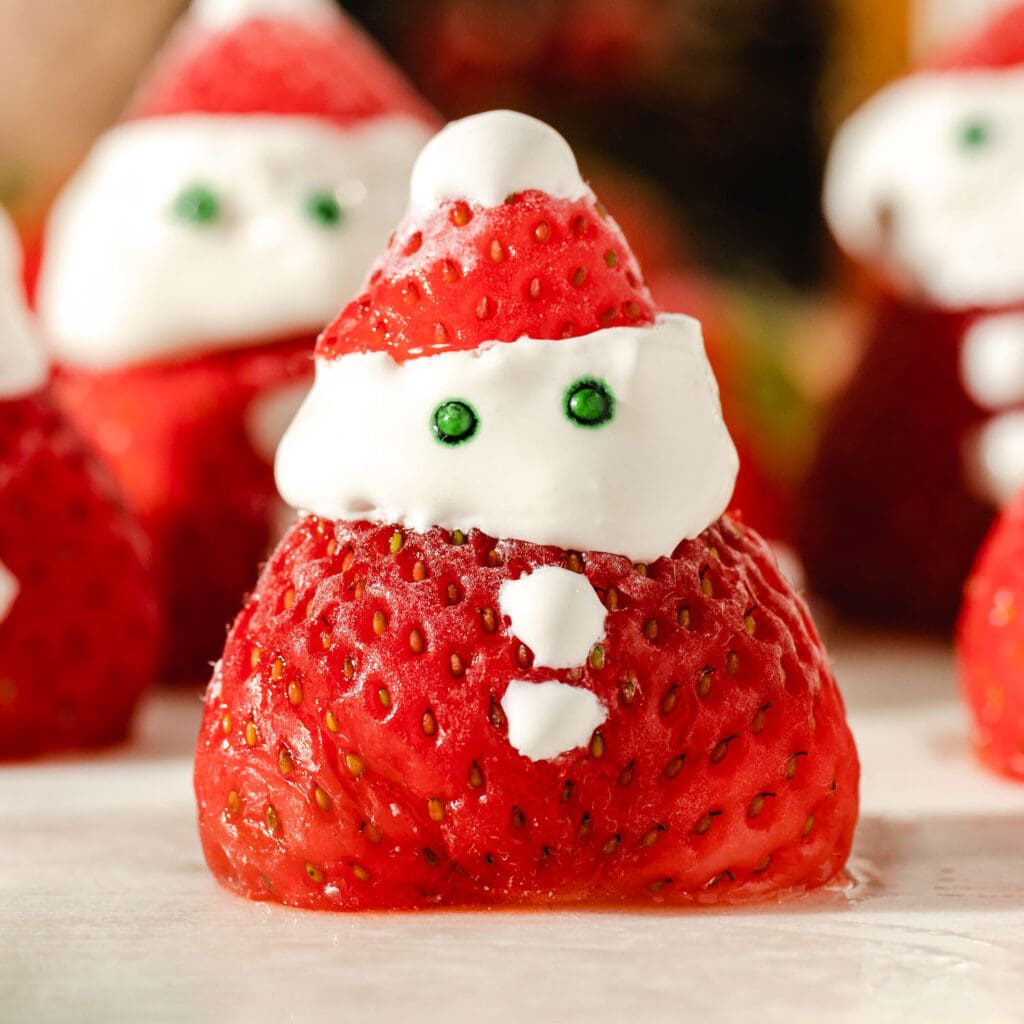 Strawberry Santas (Strawberries and Cool Whip) - Brooklyn Farm Girl