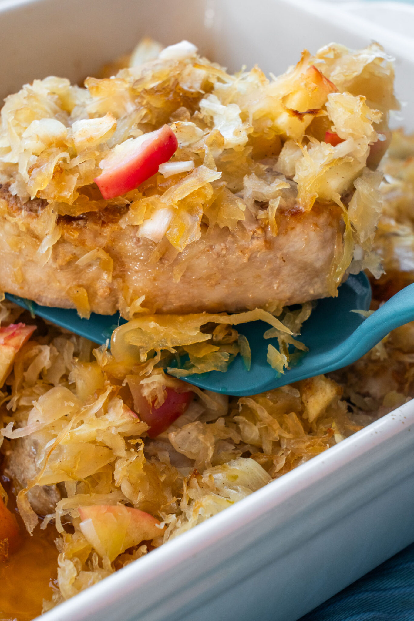 German Pork Chops and Sauerkraut - Brooklyn Farm Girl