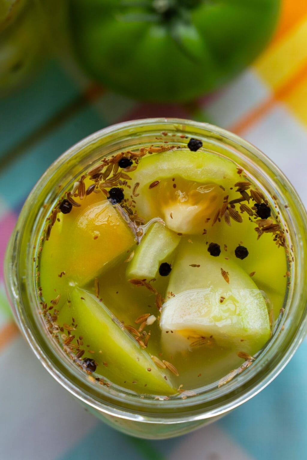 Pickled Green Tomatoes (Crunchy!) - Brooklyn Farm Girl