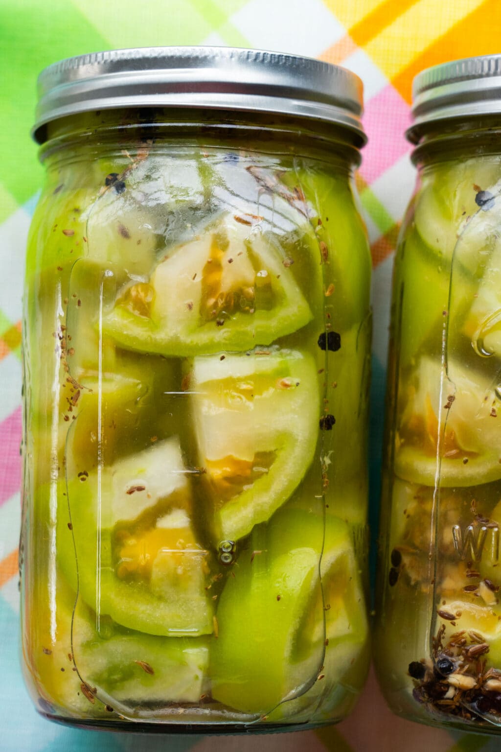 Pickled Green Tomatoes (Crunchy!) - Brooklyn Farm Girl