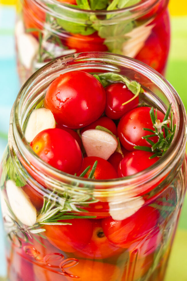 Pickled Cherry Tomatoes - Brooklyn Farm Girl