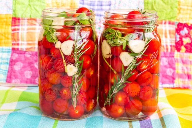 Pickled Cherry Tomatoes - Brooklyn Farm Girl