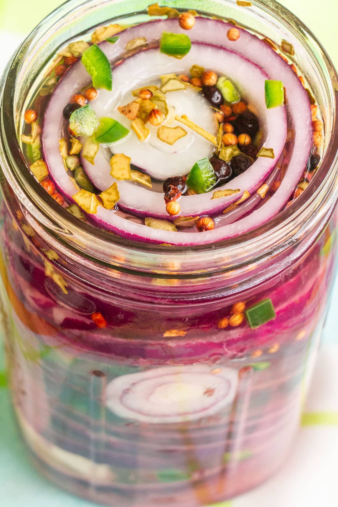 Quick Pickled Red Onion Slices (With Chopped Jalapeno) - Brooklyn Farm Girl