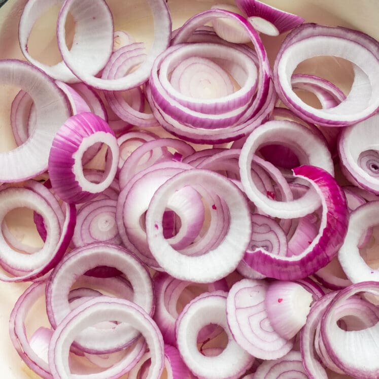 Quick Stovetop Caramelized Red Onions - Brooklyn Farm Girl