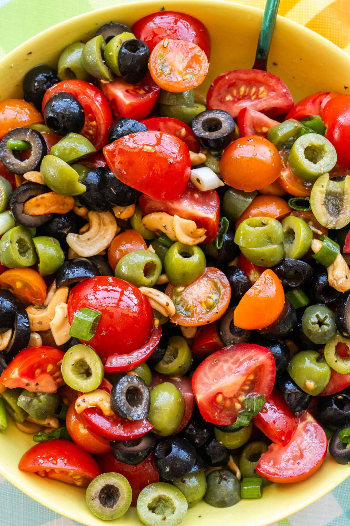 Fresh Cherry Tomato Salad with Olives - Brooklyn Farm Girl
