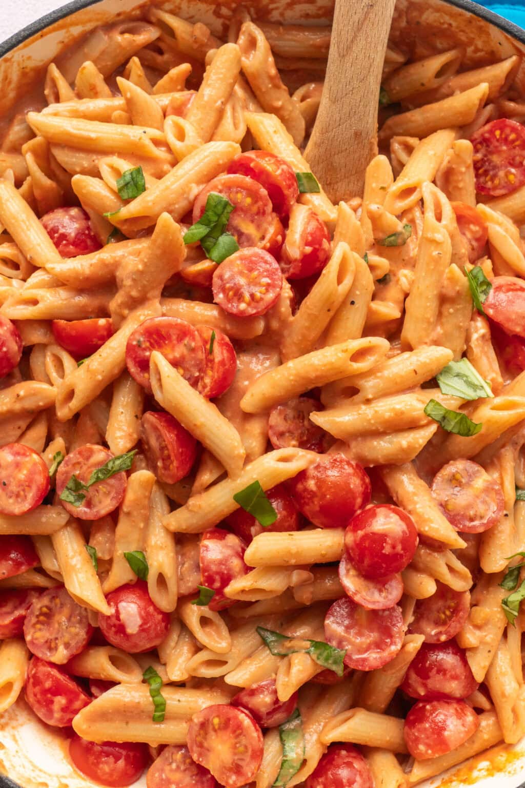 So Fresh Creamy Cherry Tomato Pasta - Brooklyn Farm Girl