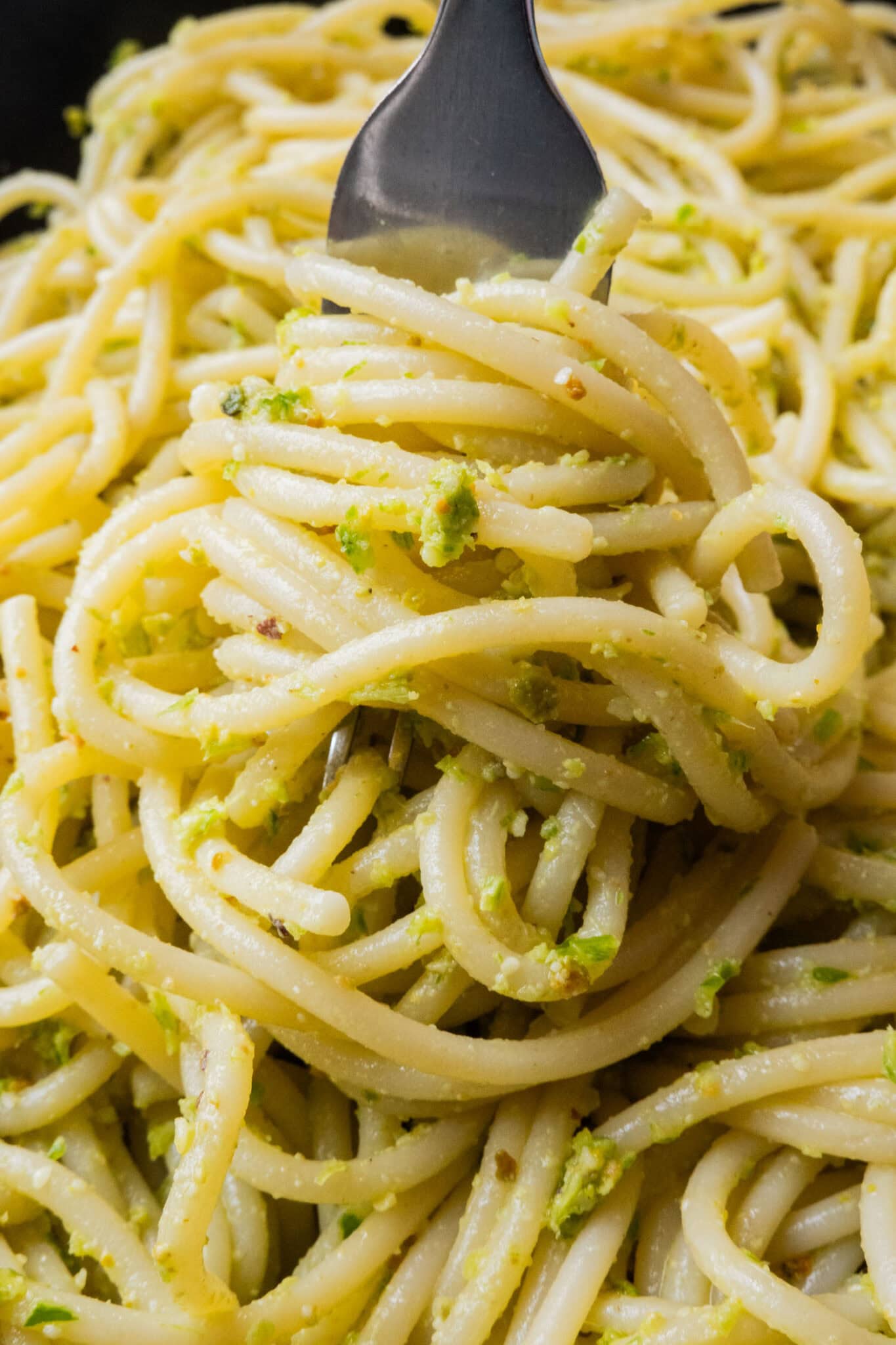 Fresh Garlic Scape Pesto (made with pistachios!) - Brooklyn Farm Girl