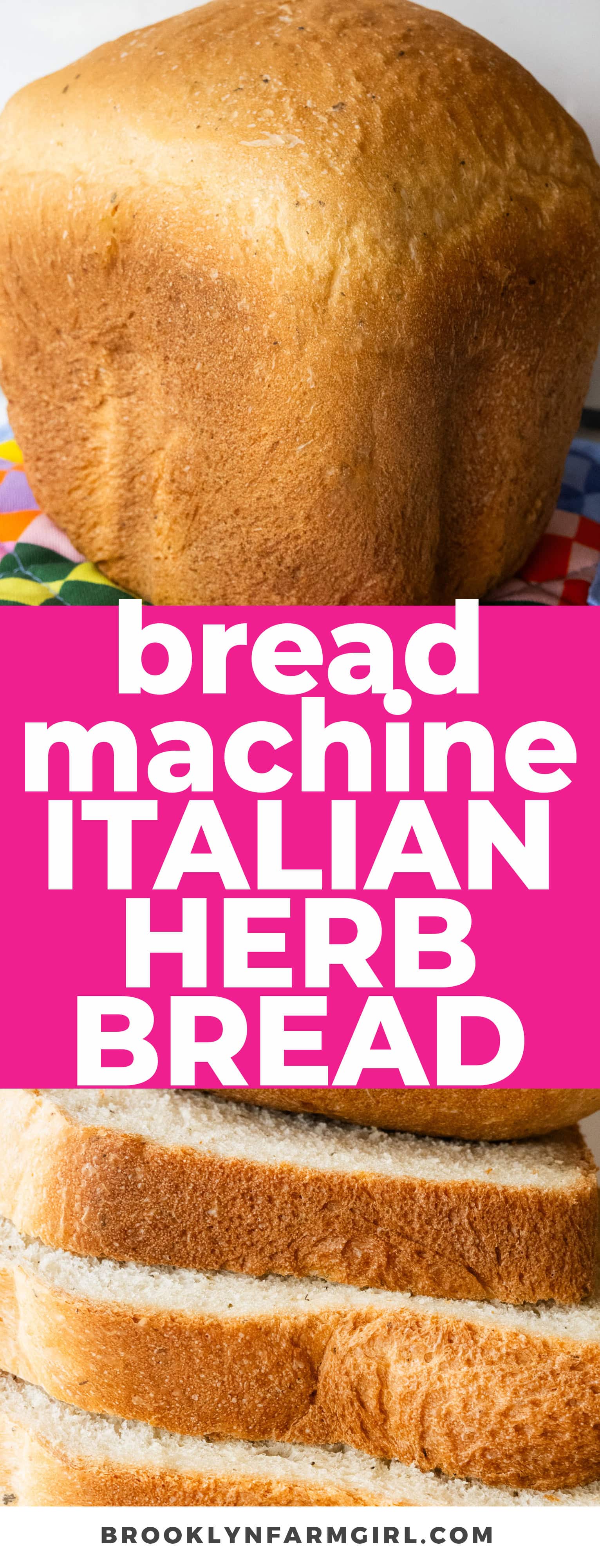 Bread Machine Italian Herb Bread (basil and oregano) - Brooklyn Farm Girl