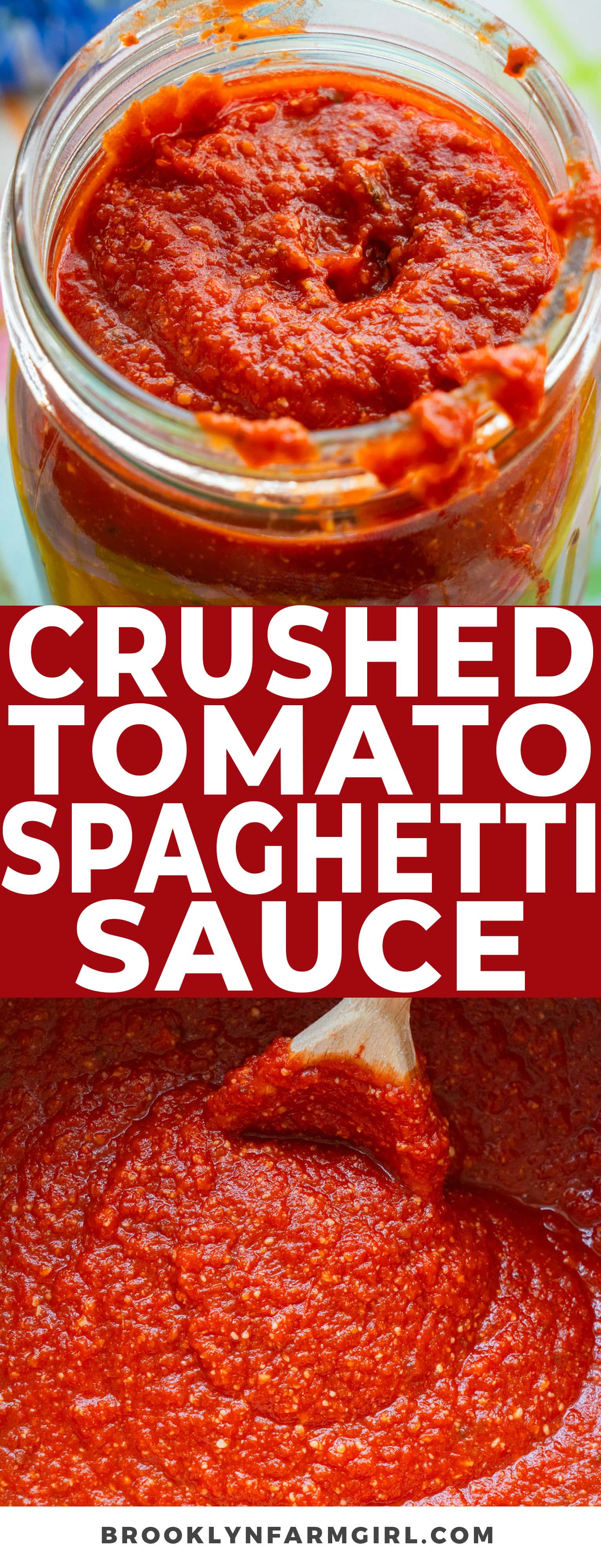 Creamy Crushed Tomato Spaghetti Sauce - Brooklyn Farm Girl