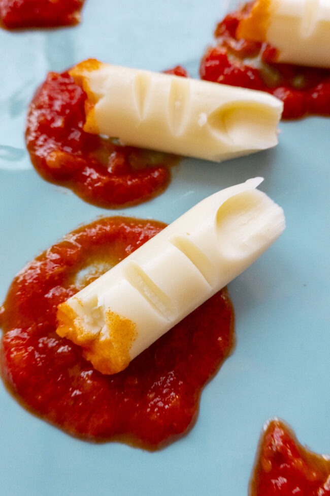 Bloody Finger Cheese Sticks - Brooklyn Farm Girl