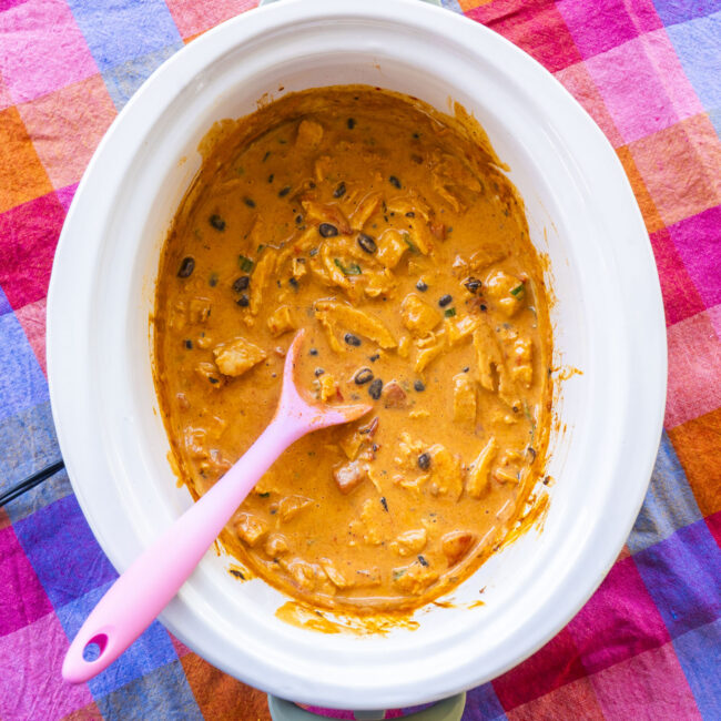 Crockpot Chicken Nacho Dip (Velveeta) - Brooklyn Farm Girl