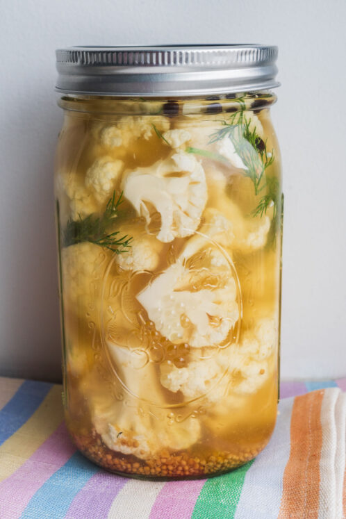 Crunchy Pickled Cauliflower - Brooklyn Farm Girl