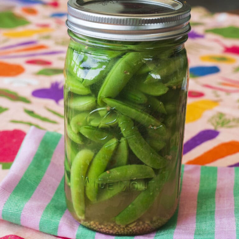 Pickled Sugar Snap Peas - Brooklyn Farm Girl