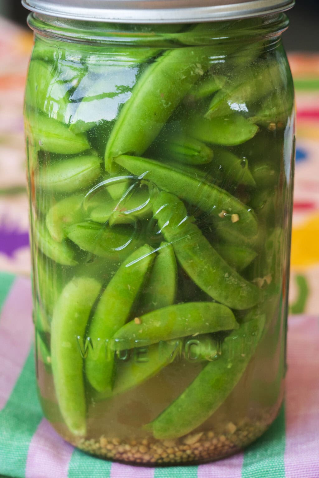 Pickled Sugar Snap Peas - Brooklyn Farm Girl