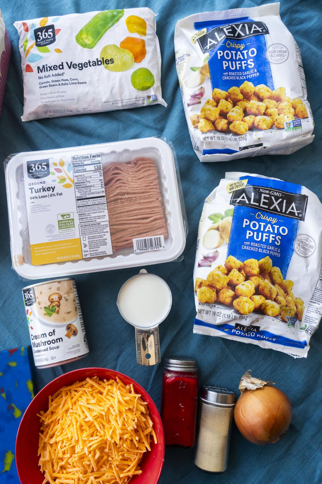 Cheesy Ground Turkey Tater Tot Casserole - Brooklyn Farm Girl