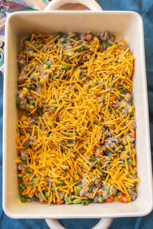 Cheesy Ground Turkey Tater Tot Casserole - Brooklyn Farm Girl