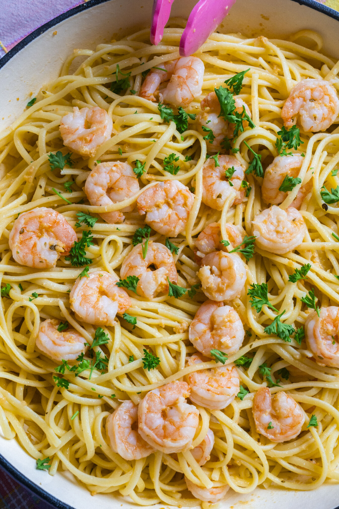Garlic Butter Shrimp Linguine - Brooklyn Farm Girl